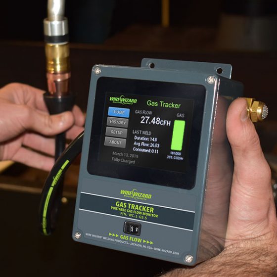 Portable Gas Flow Monitor - Wire Wizard Welding Products